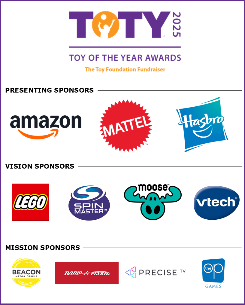 Amazon, Hasbro, Mattel, & More Announced as TOTY® Awards Sponsors